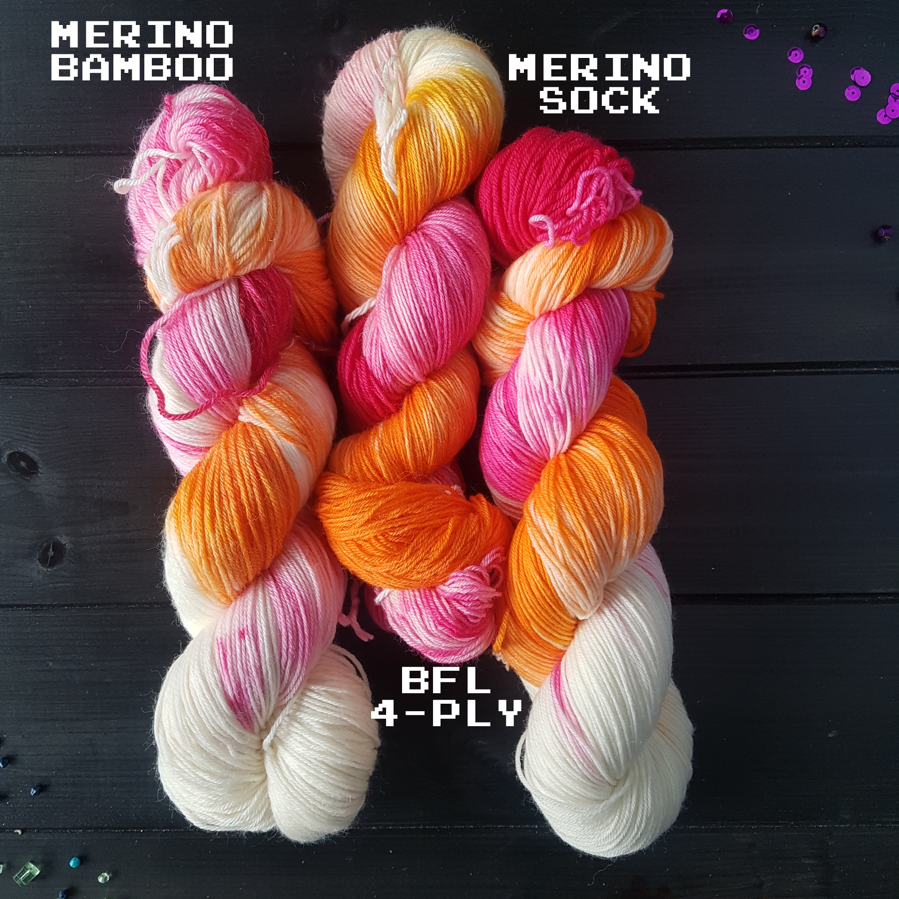 Friend of Mara Pride themed hand dyed yarn - GamerCrafting Yarns