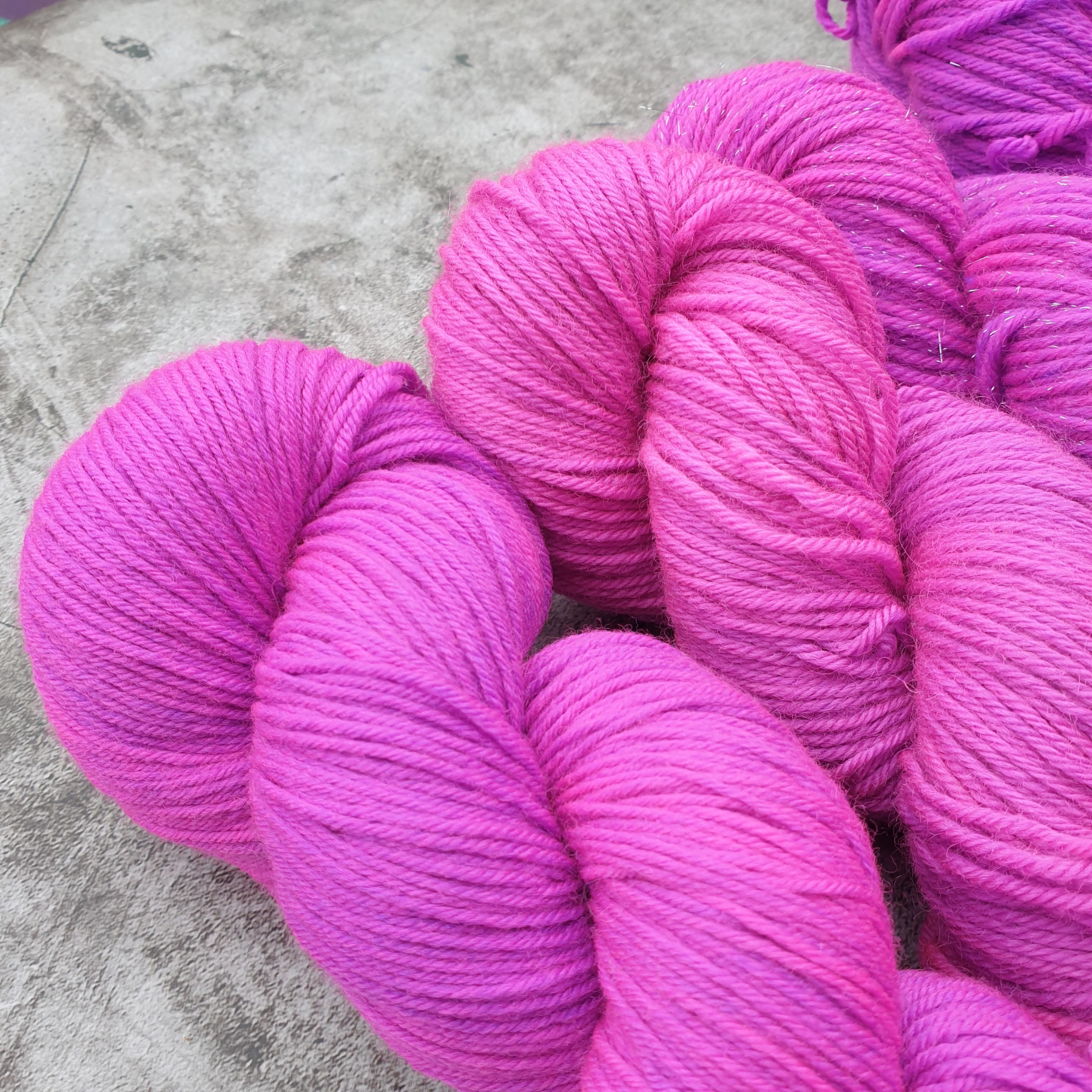 Omnomberry: electric purple semi solid yarn - GamerCrafting Yarns