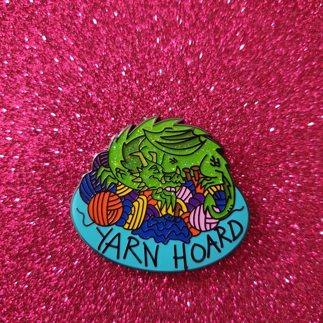 Yarn Hoard hard enamel pin - GamerCrafting Yarns