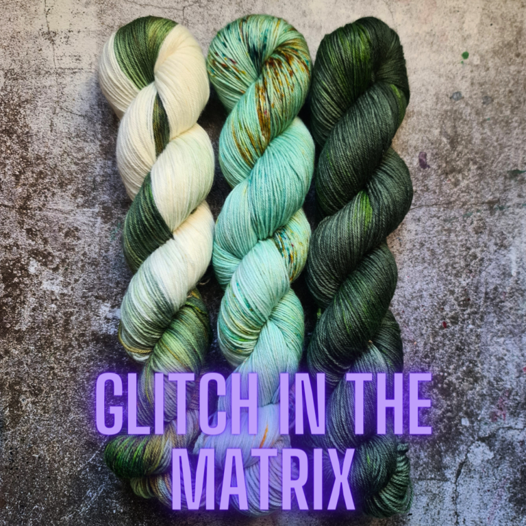 Glitch in the Matrix hand dyed yarn fade pack - GamerCrafting Yarns