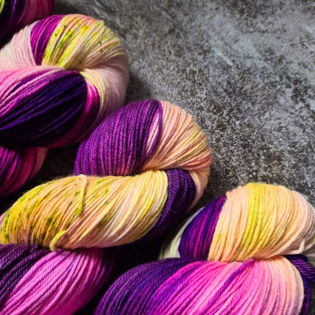 STRAY cyberpunk hand dyed yarn - GamerCrafting Yarns