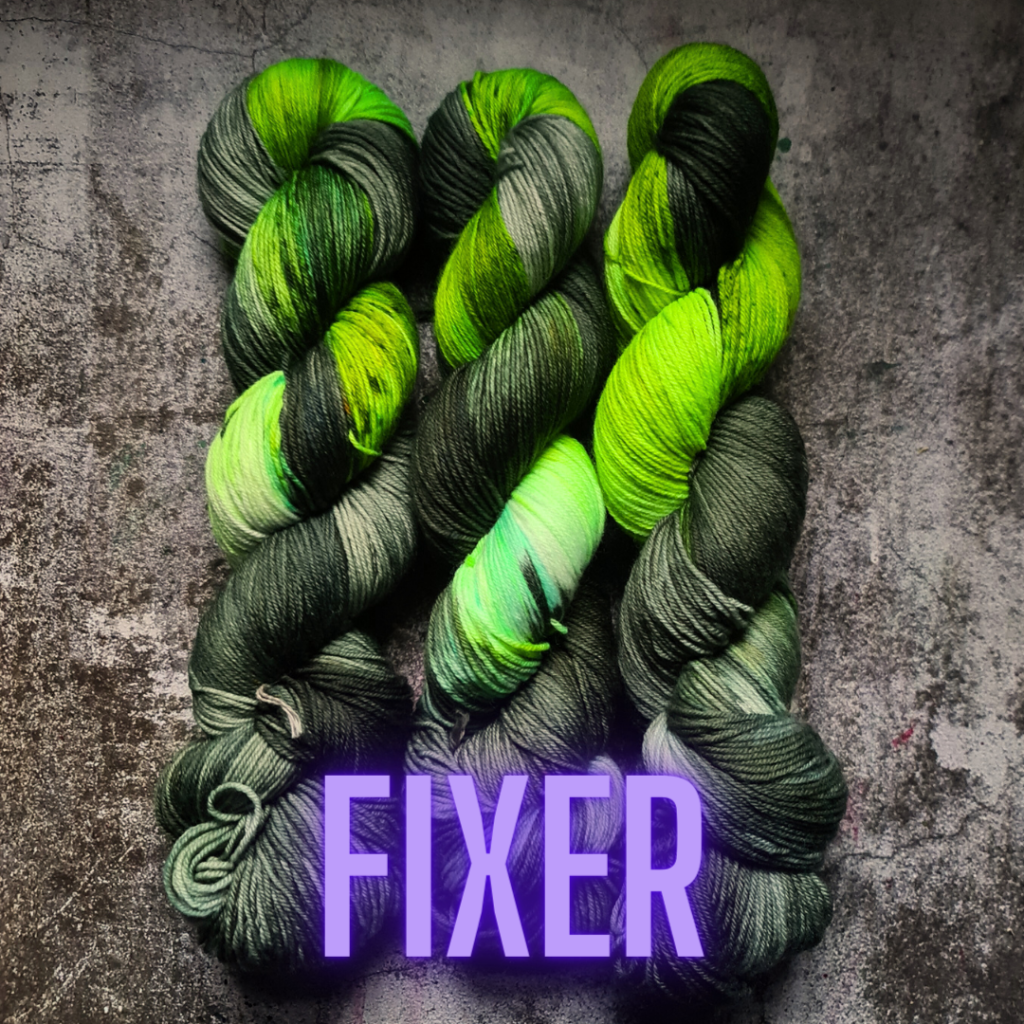 Fixer cyberpunk hand dyed yarn - GamerCrafting Yarns