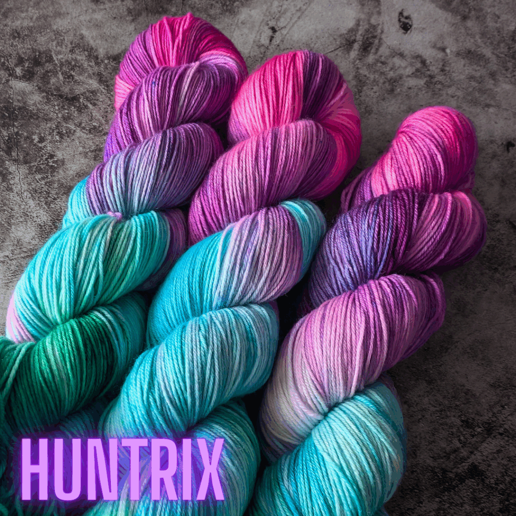 Huntrix Kpop Demon Hunters inspired hand dyed yarn - GamerCrafting Yarns